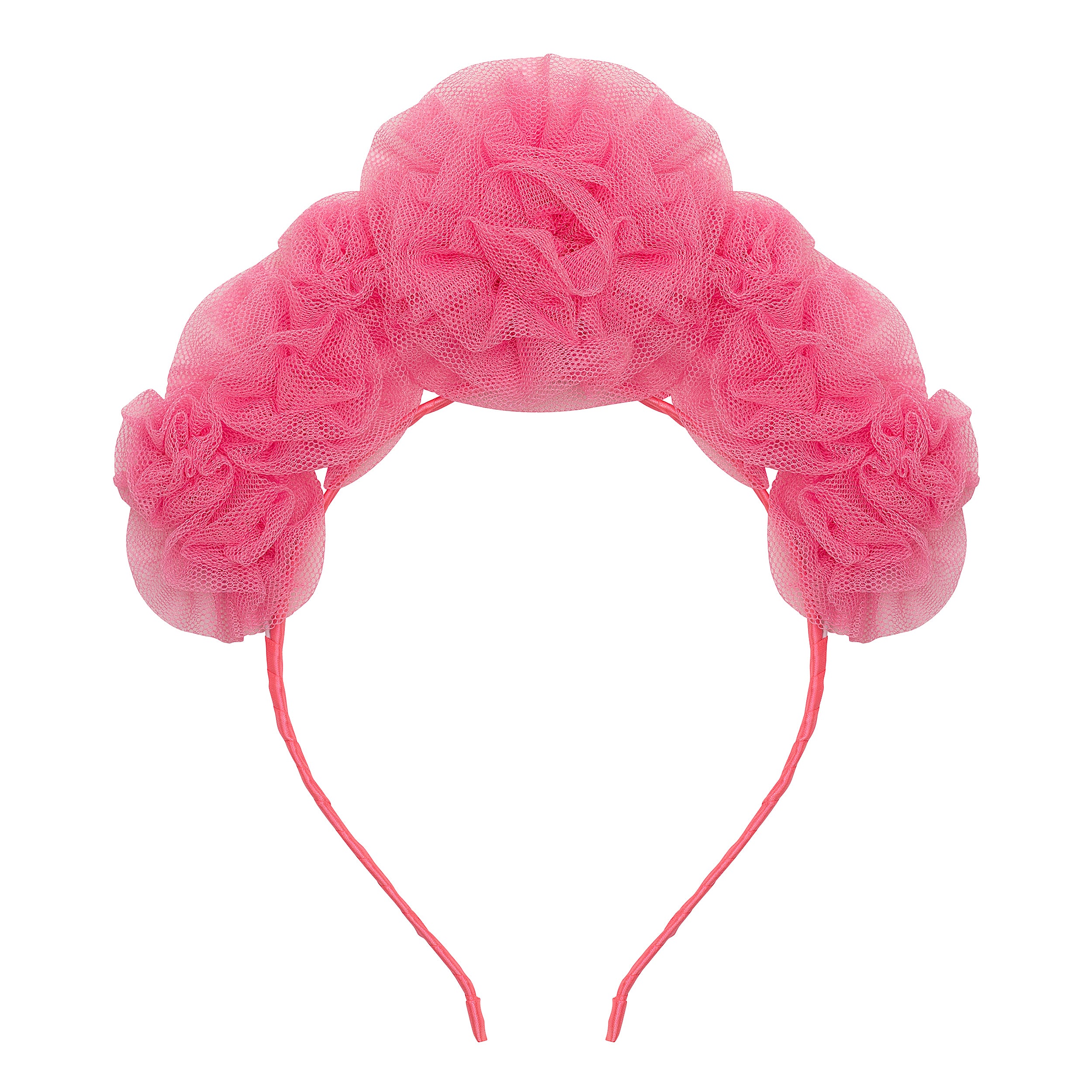 Pink ruffle flower headdress – Mimi & Lula